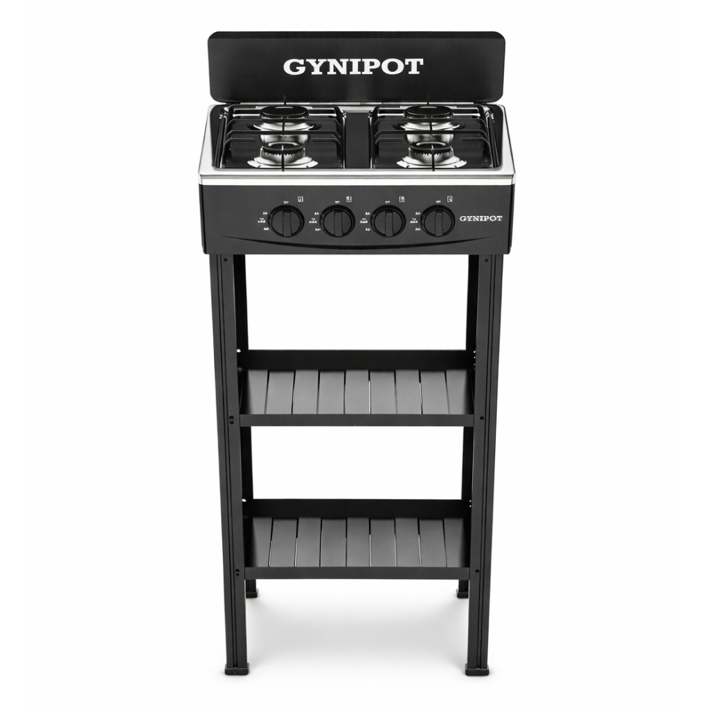 Estufa de Gas 18" 4 Quemadores Estante Gynipot